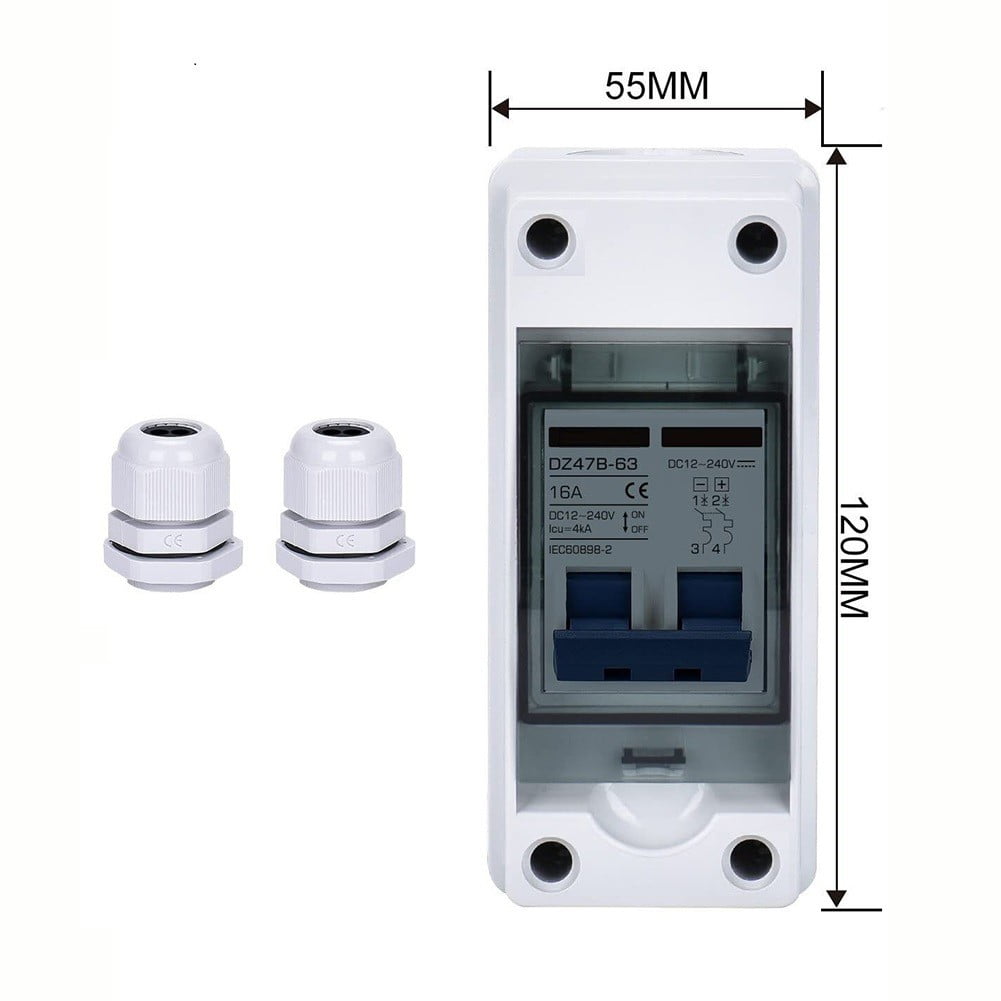 Solar photovoltaic cell combiner box DC circuit breaker switch with ...
