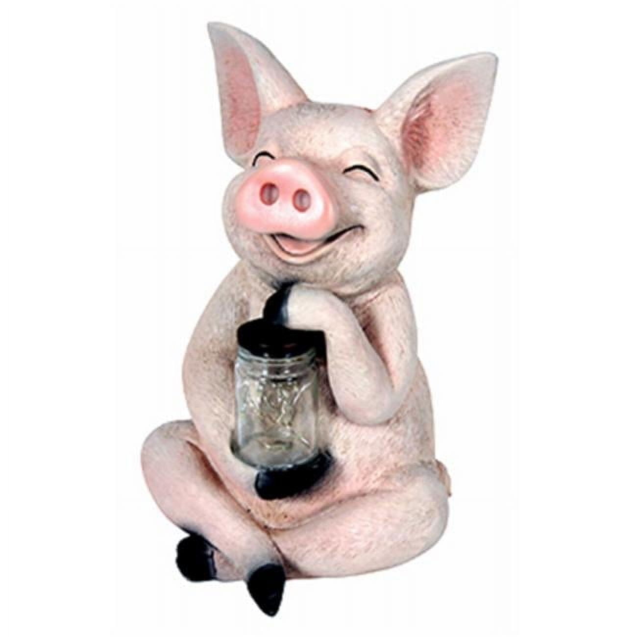 Solar Pig with Firefly Jar Statue - Walmart.com