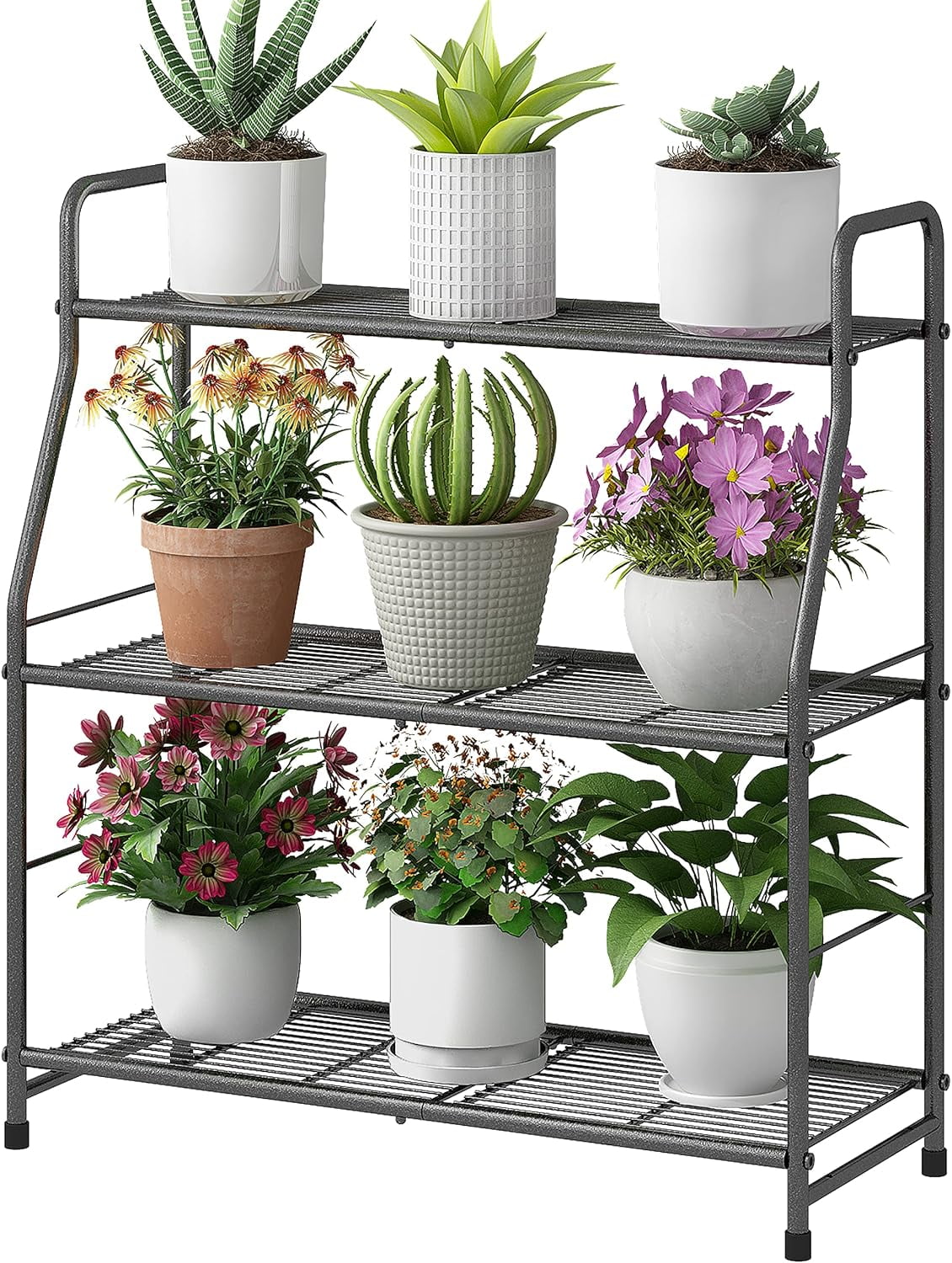 Solar Plant Stand Outdoor Indoor Three-layer Waterproof Metal Plant ...
