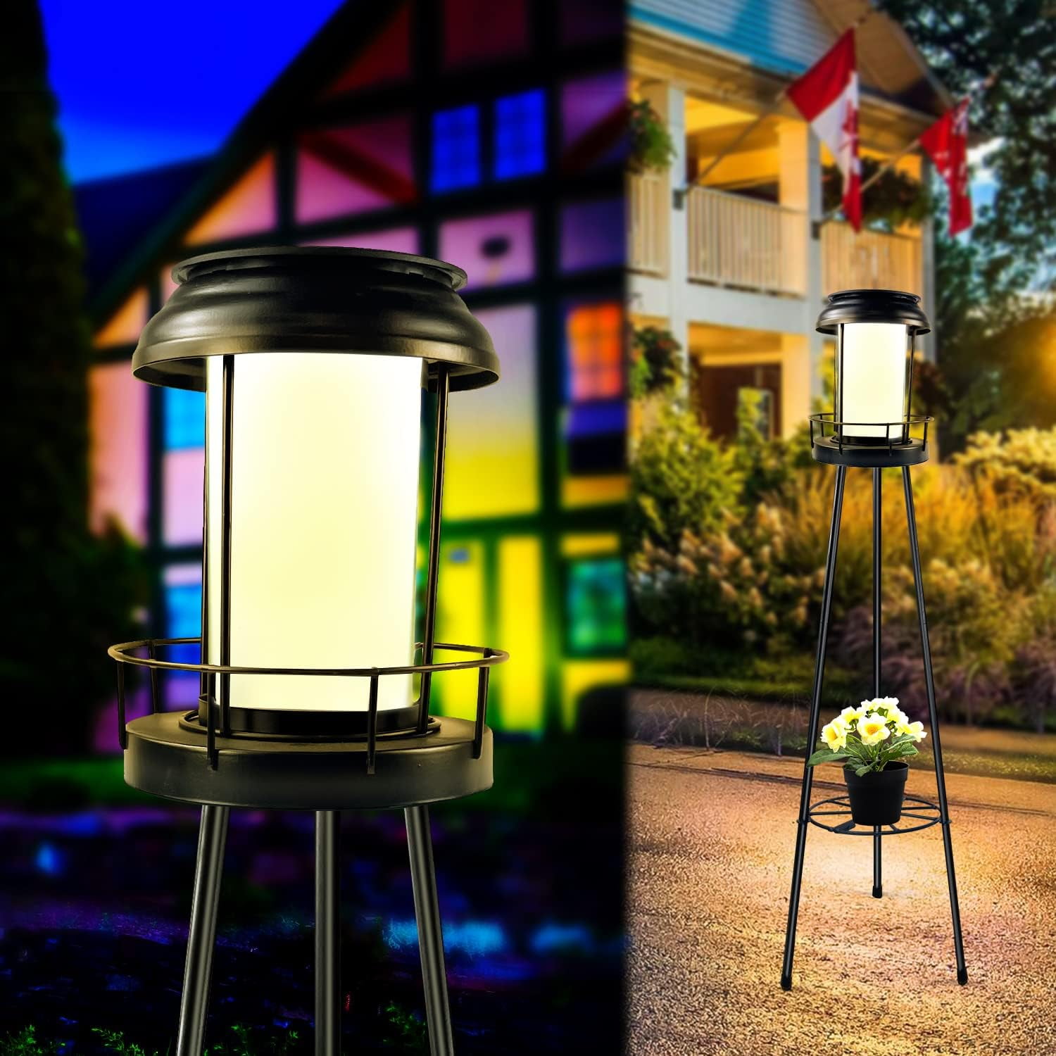 Solar Plant Stands Outdoor with Lights - Perfect Gifts for Outdoor ...
