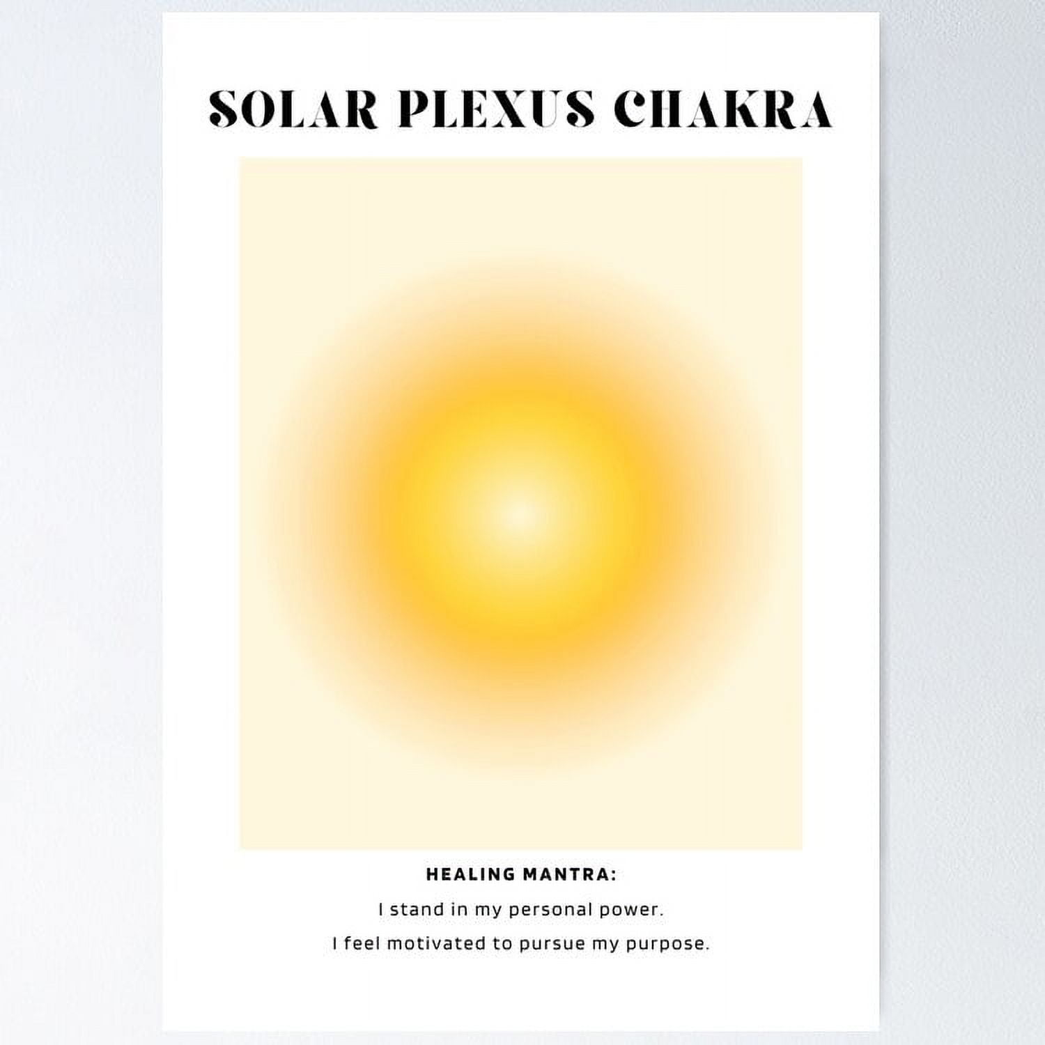 Solar Plexus Chakra Affirmation UNFRAMED Poster, 18x24 - Walmart.com