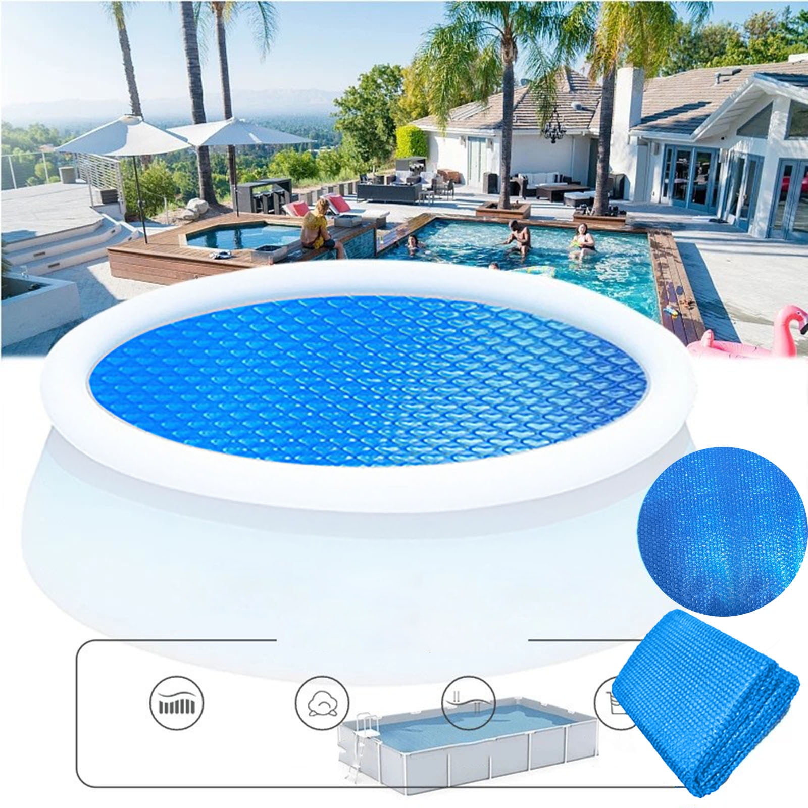 Solar Pool Blanket Reduces Water Evaporation And Maintains Water ...