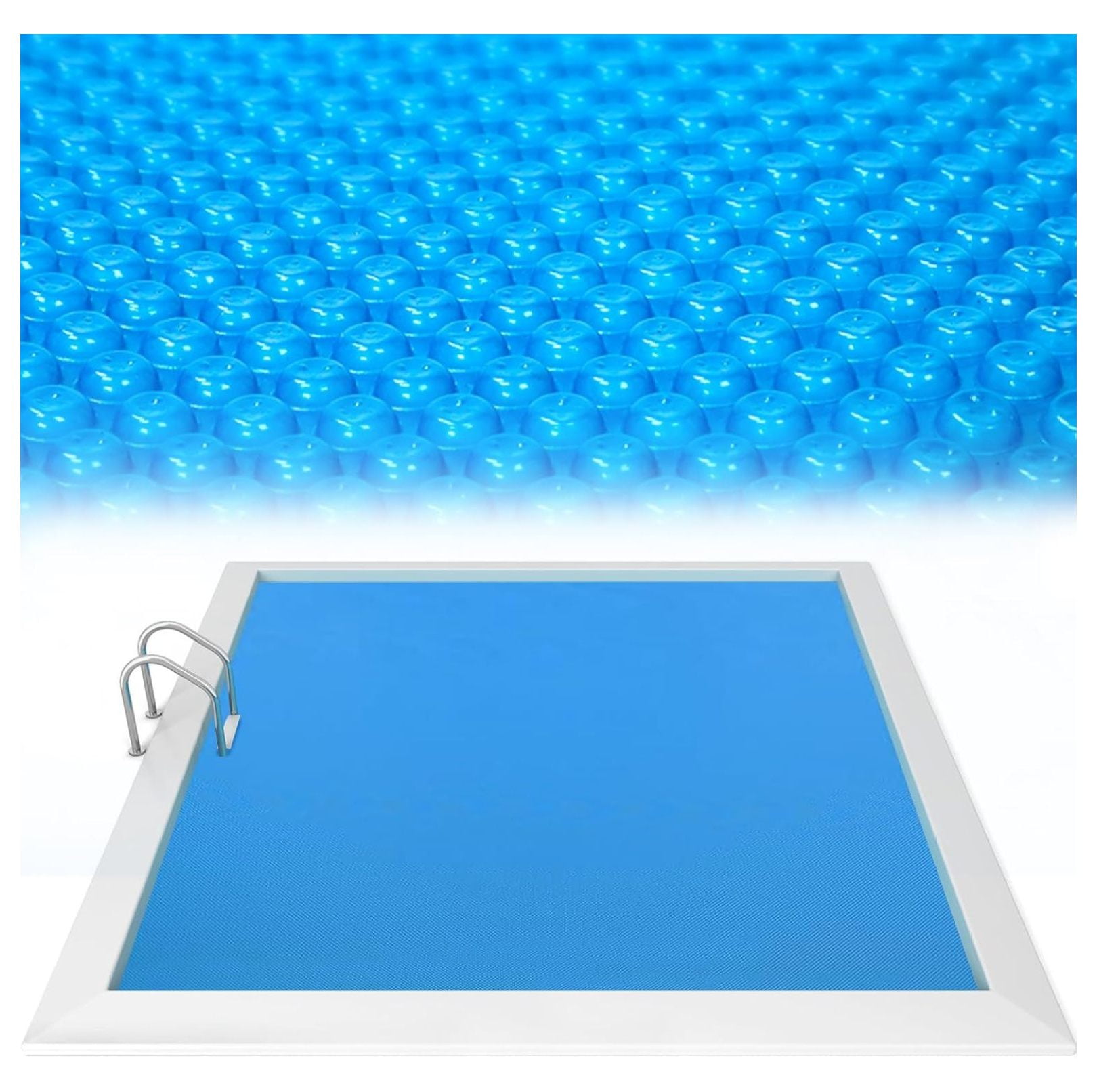Solar Pool Cover, 8 Mil Blue Heavy Duty Rectangle Solar Blanket Heaters ...