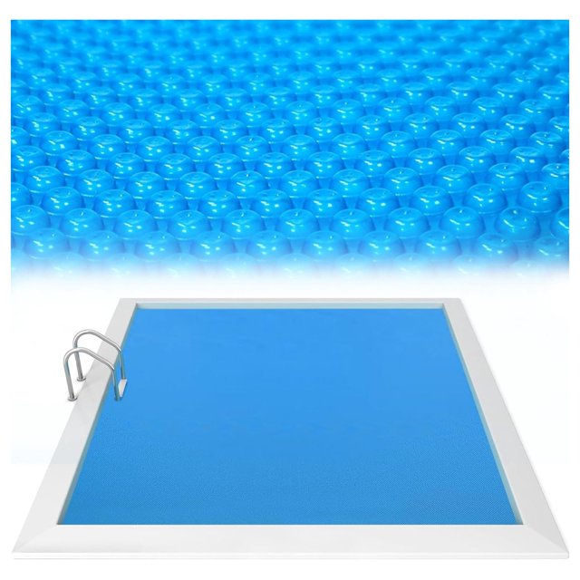 Solar Pool Cover, 8 Mil Blue Heavy Duty Rectangle Solar Blanket Heaters ...
