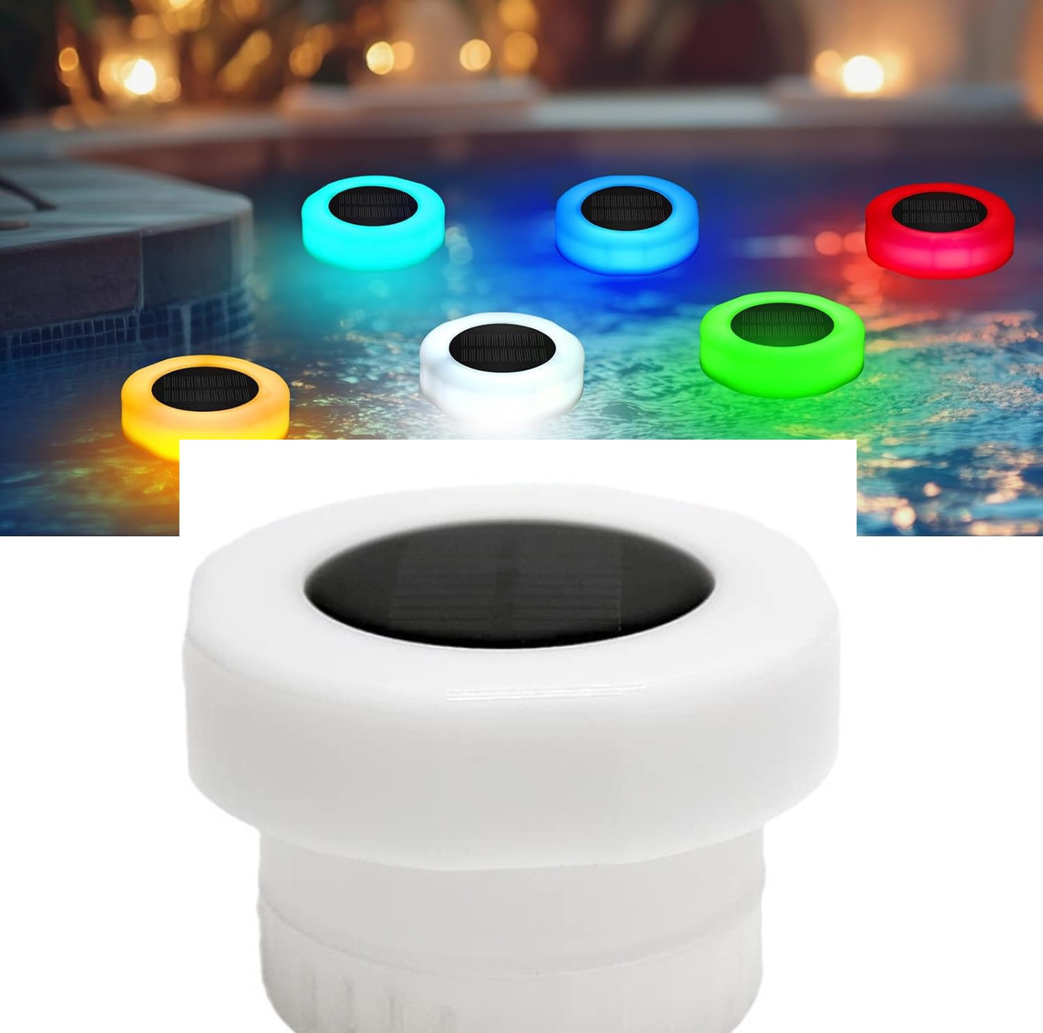 Solar Pool Floater with Light Floating Pool Dispenser,Pool Floater ...