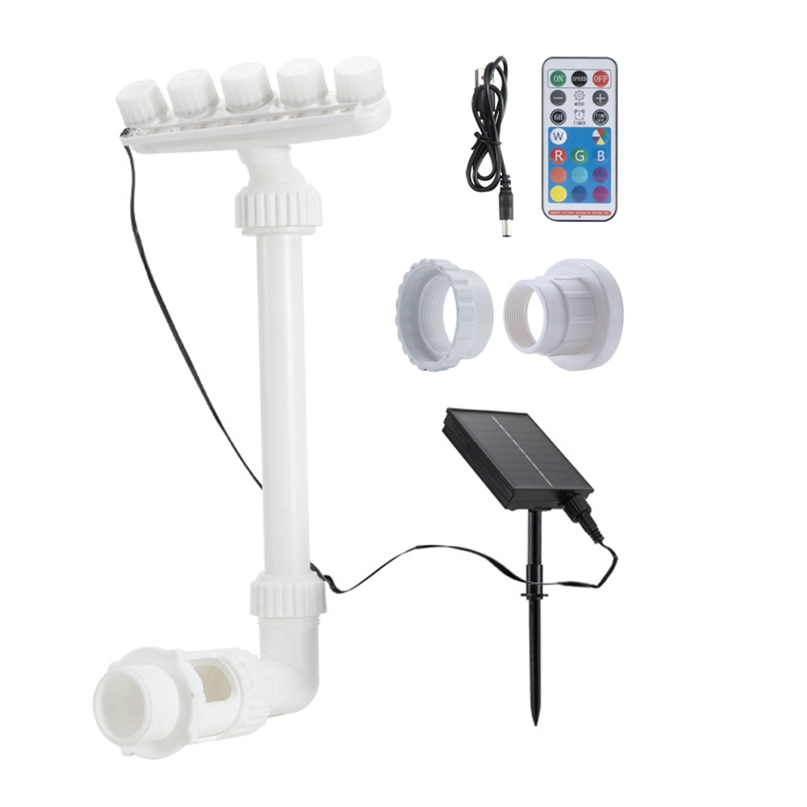 Solar Pool Fountain Adjustable Fountain with 7 Color LED Lights ...