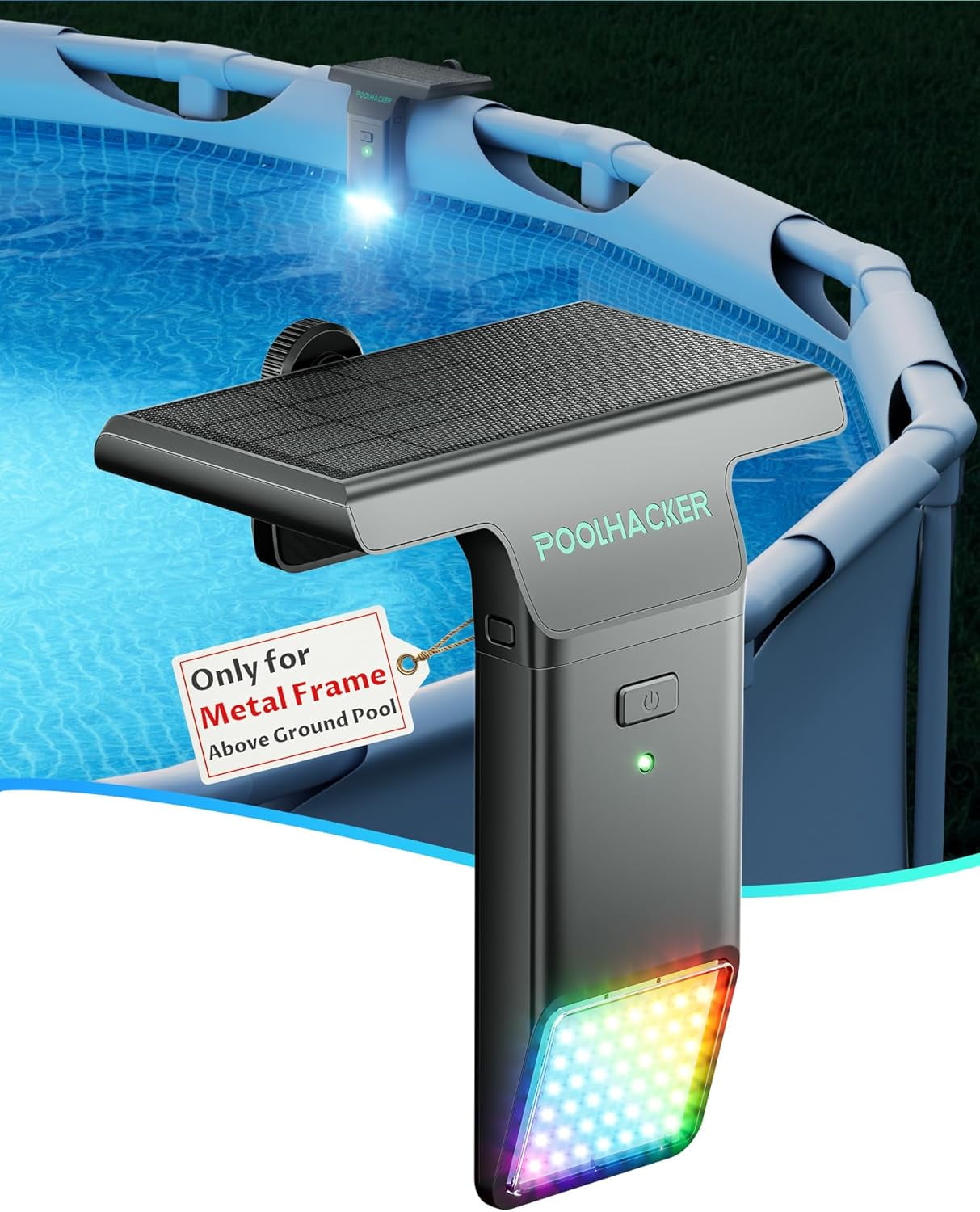 Solar Pool Lights Only for Metal Frame Above Ground Pool【Original】, 10 ...