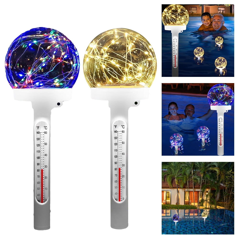 Solar Pool Thermometer Floating Easy Read Swimming Pool Thermometer ...