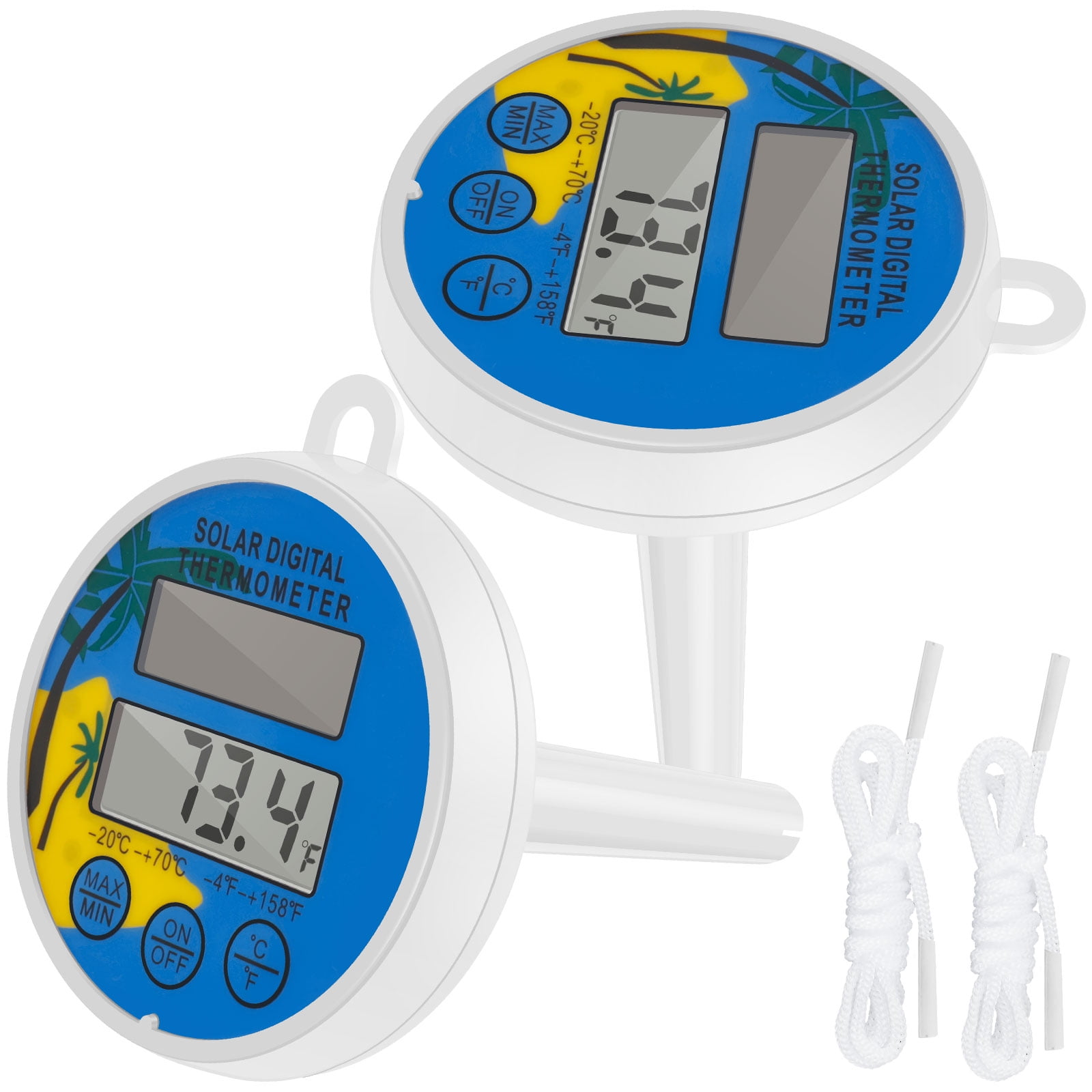 Solar Pool Thermometer,Solar Powered Digital LCD Thermometer Floating ...