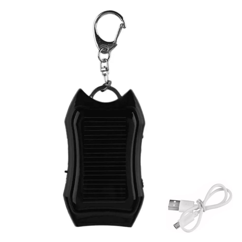 Solar Portable Charger Keychain Mini Power Bank LED Flashlight Outdoor ...