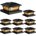 Flaow, Solar Post Cap Lights Outdoor, 8 Pack, Waterproof, 2 Brightness ...