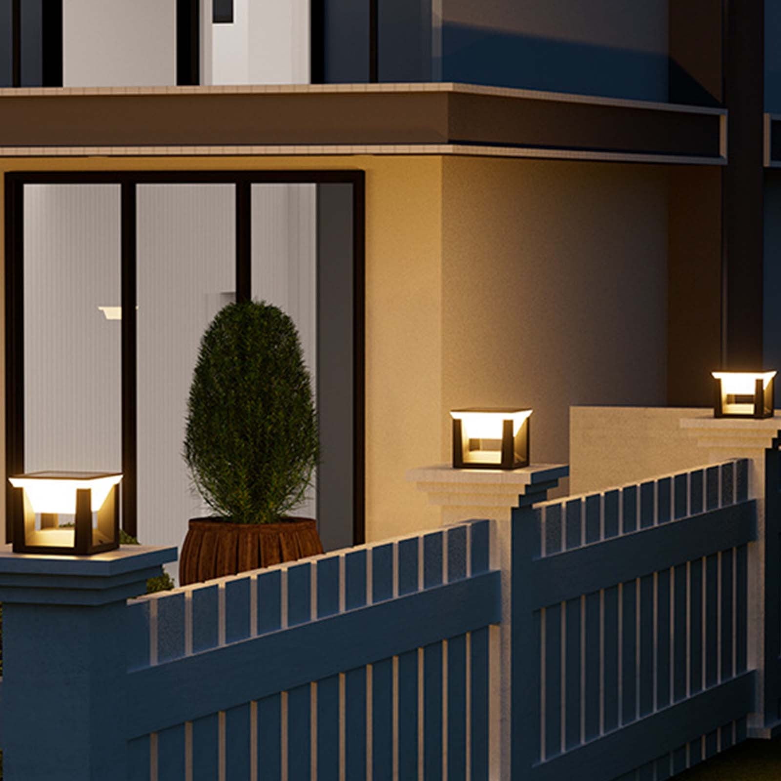 Solar Post Cap Lights Outdoor Post Lights, Solar Lights Outdoor Waterproof Solar Post Lights ...