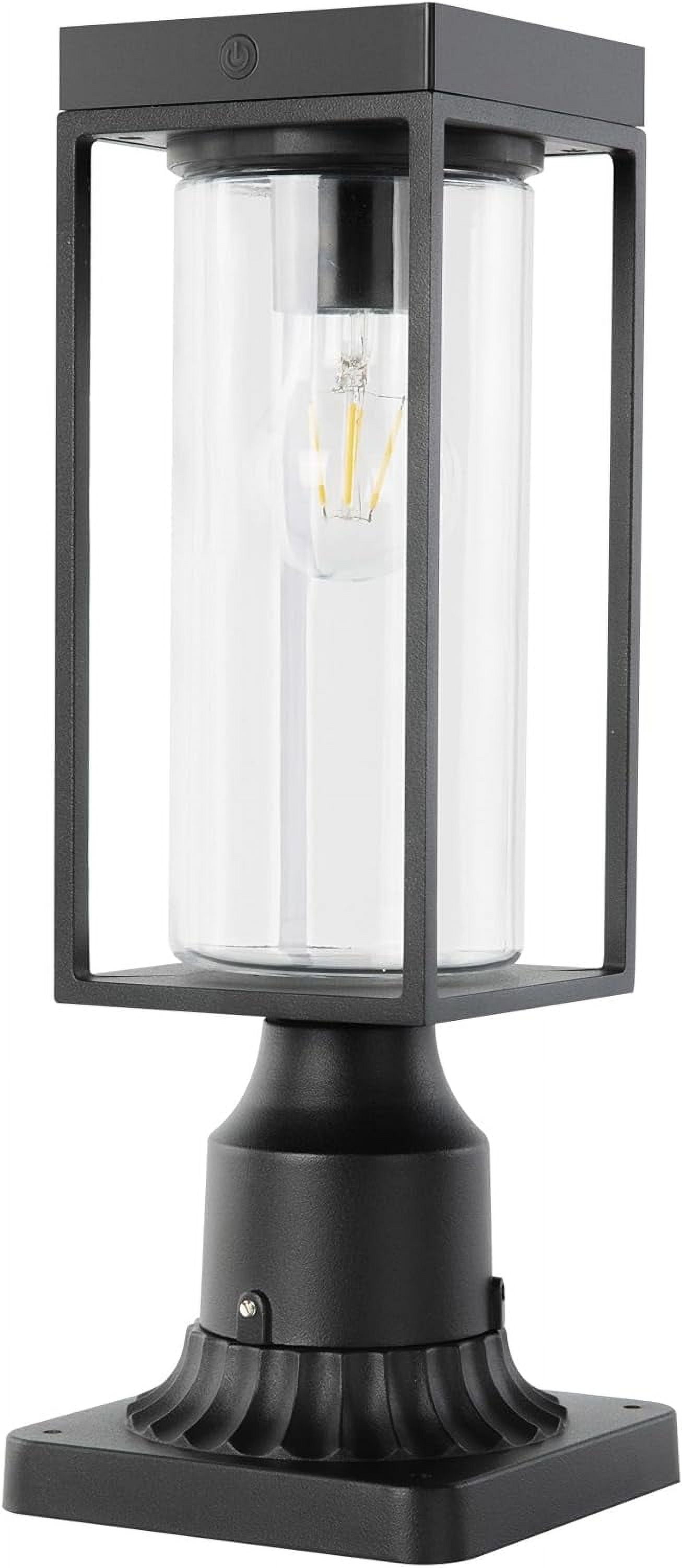 Solar Post Light, Dusk to Dawn Aluminium Solar Lamp Post Light Fixture ...