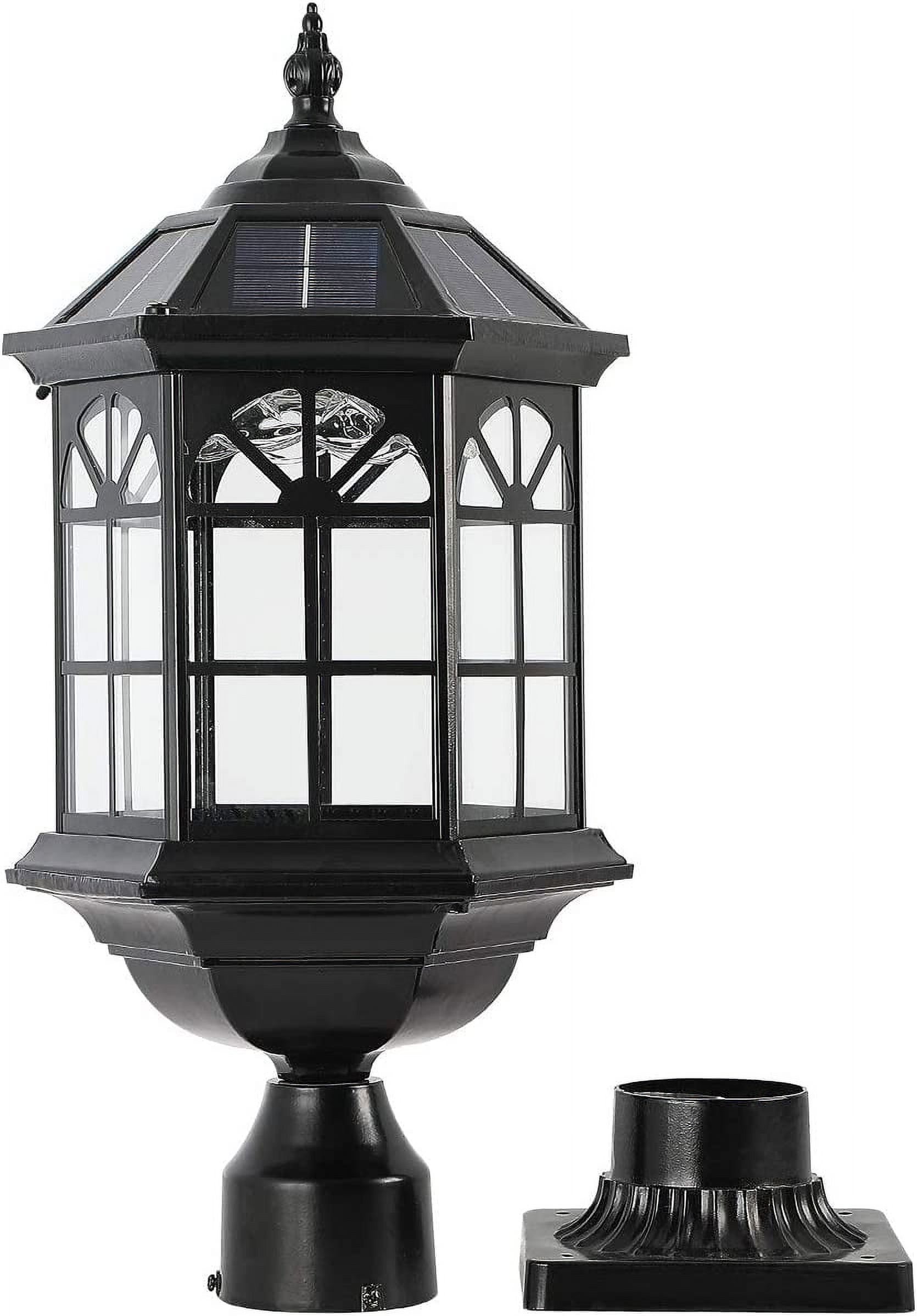 Solar Post Light Fixture Outdoor Solar Pier Light, Solar Lamp Post ...