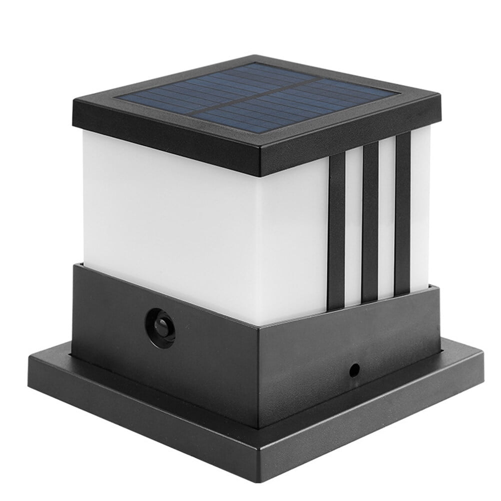 Solar Post Light Fixture Patio Fence Solar Lamp Outdoor Garden Deck ...