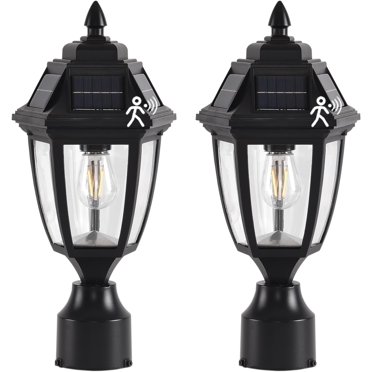 KMC Extra Bright Patio LED Solar Powered Lamp Post Light for Porch ...