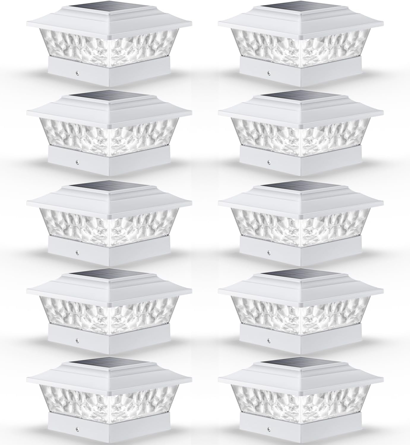 Solar Post Lights Outdoor 12 LEDs 4 Modes Post Cap Light for 4x4 5x5 ...