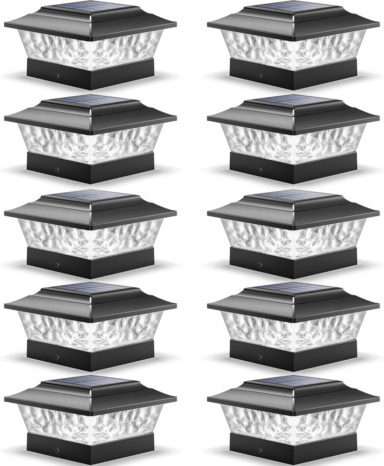 Solar Post Lights Outdoor 12 LEDs 4 Modes Post Cap Light for 4x4 5x5 ...