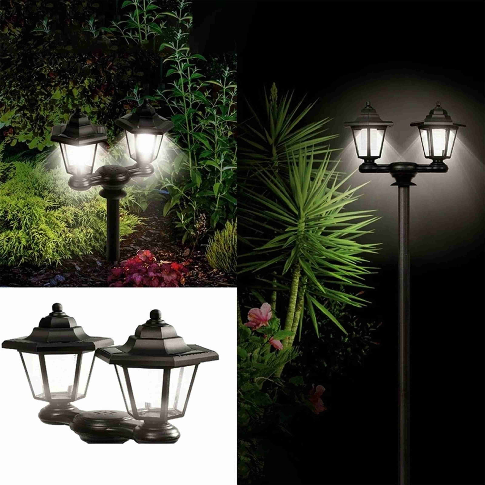 Solar Post Lights for Outdoor - 58 Inch Black Vintage Style Waterproof ...