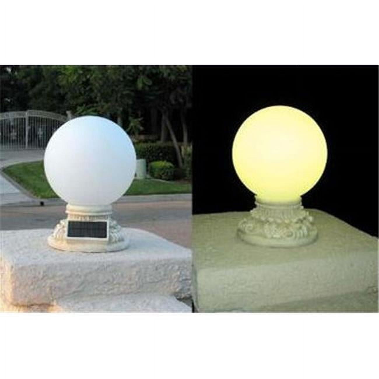 Solar Power 10 in. Glass Globe Handcrafted Entrance Light - Walmart.com