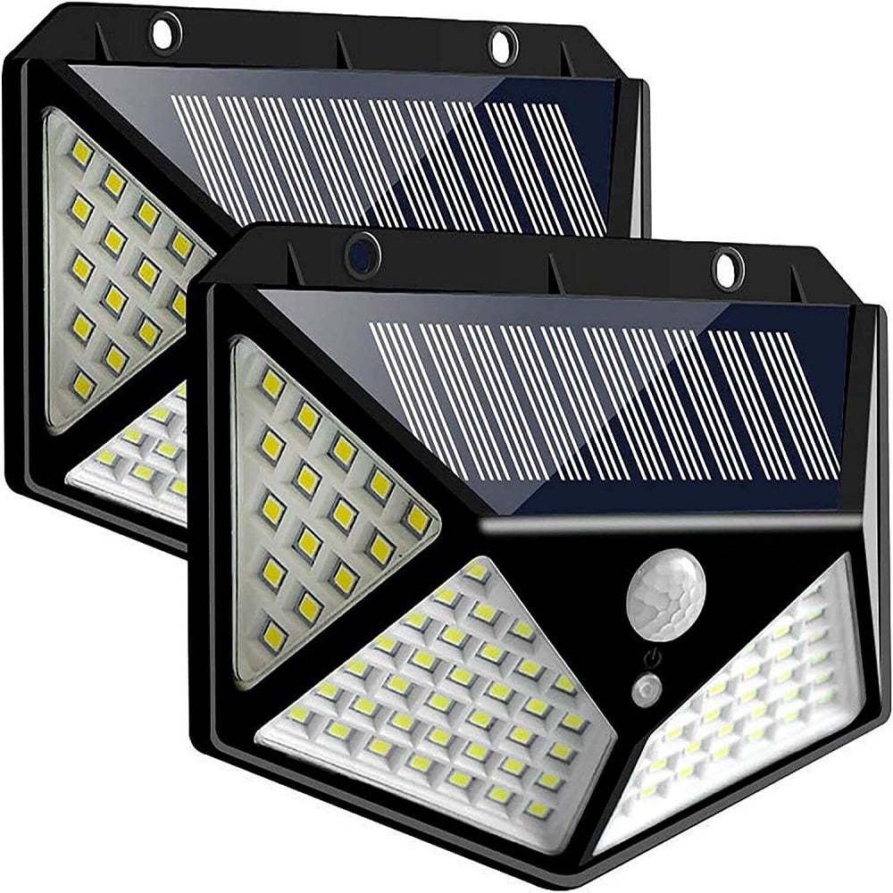 Solar Power 100 LED Lights PIR Motion Sensor Outdoor Security Lamp Wall ...