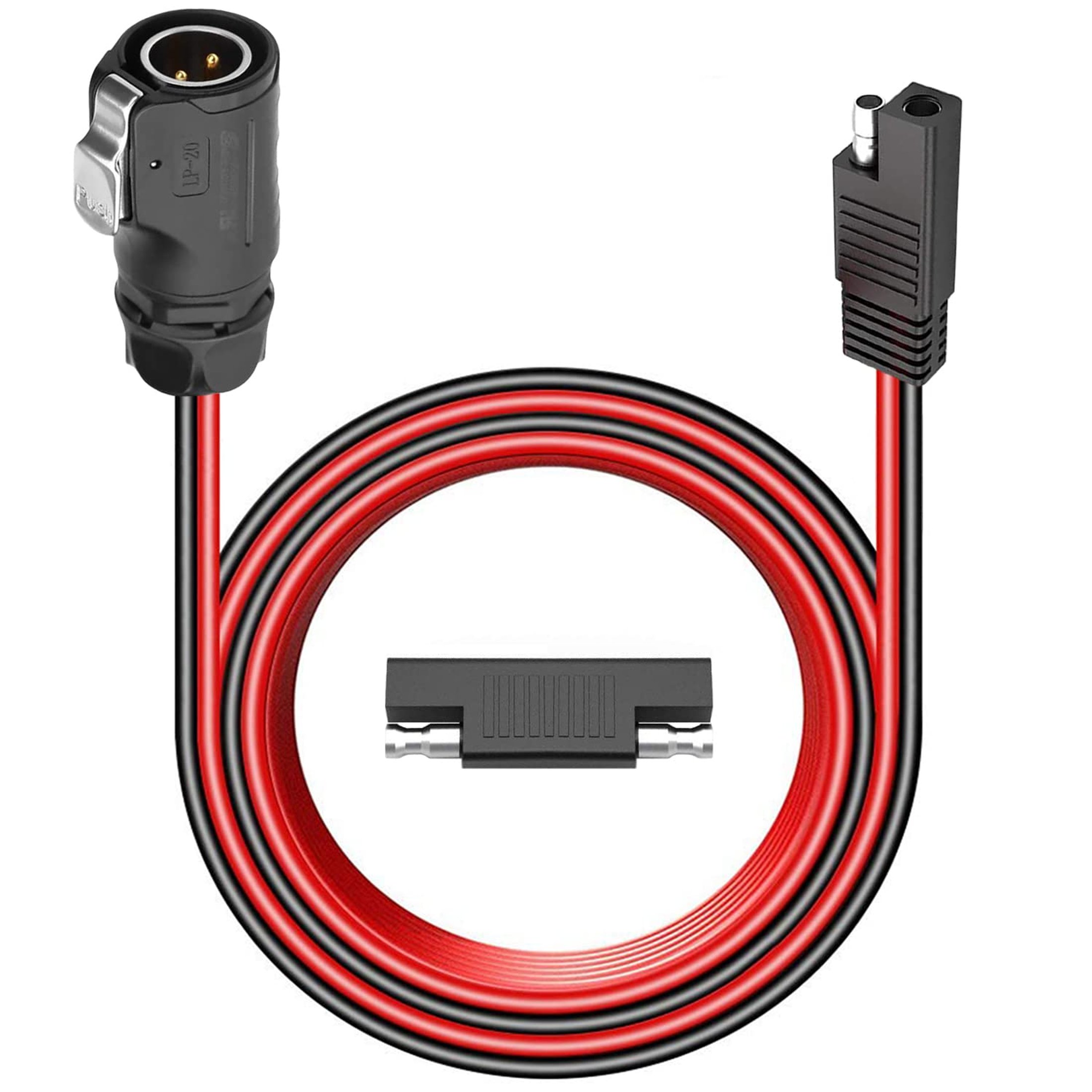 Solar Power 2 Pin LP-20 to SAE Adapter Cable for RV and Panel ...