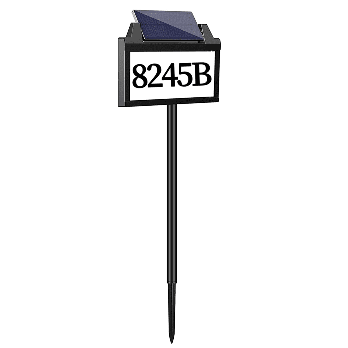 Solar Power Address Sign, House Numbers for Outside Rechargeable LED ...