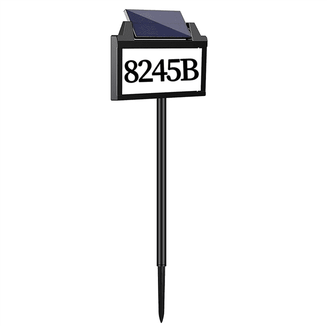 Solar Power Address Sign, House Numbers for Outside Rechargeable LED ...