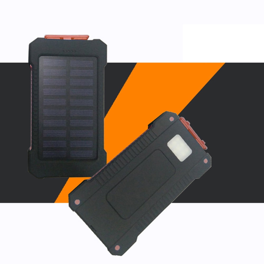 Solar Power Bank, 10000mAh Portable Solar Charger, Waterproof Battery ...