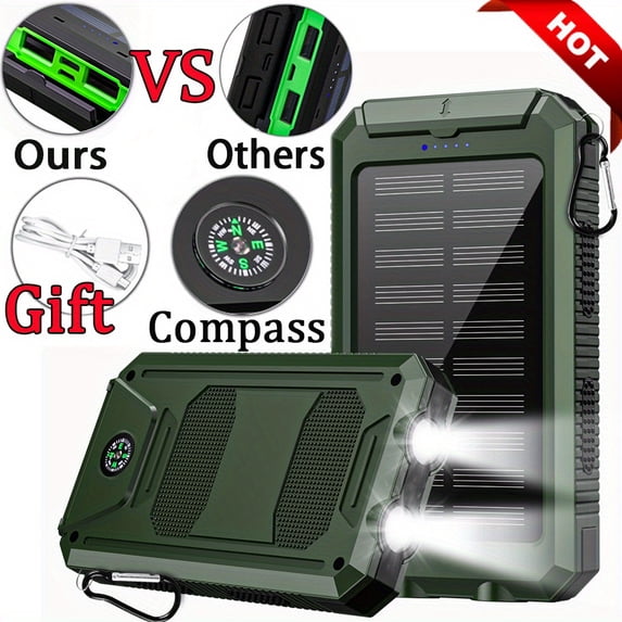 [Solar Power Bank 29800mAh]Outdoor USB-C Portable Charger with ...