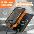 Solar Power Bank 30,000mAh, Solar Charger,Portable Wireless Charger ...