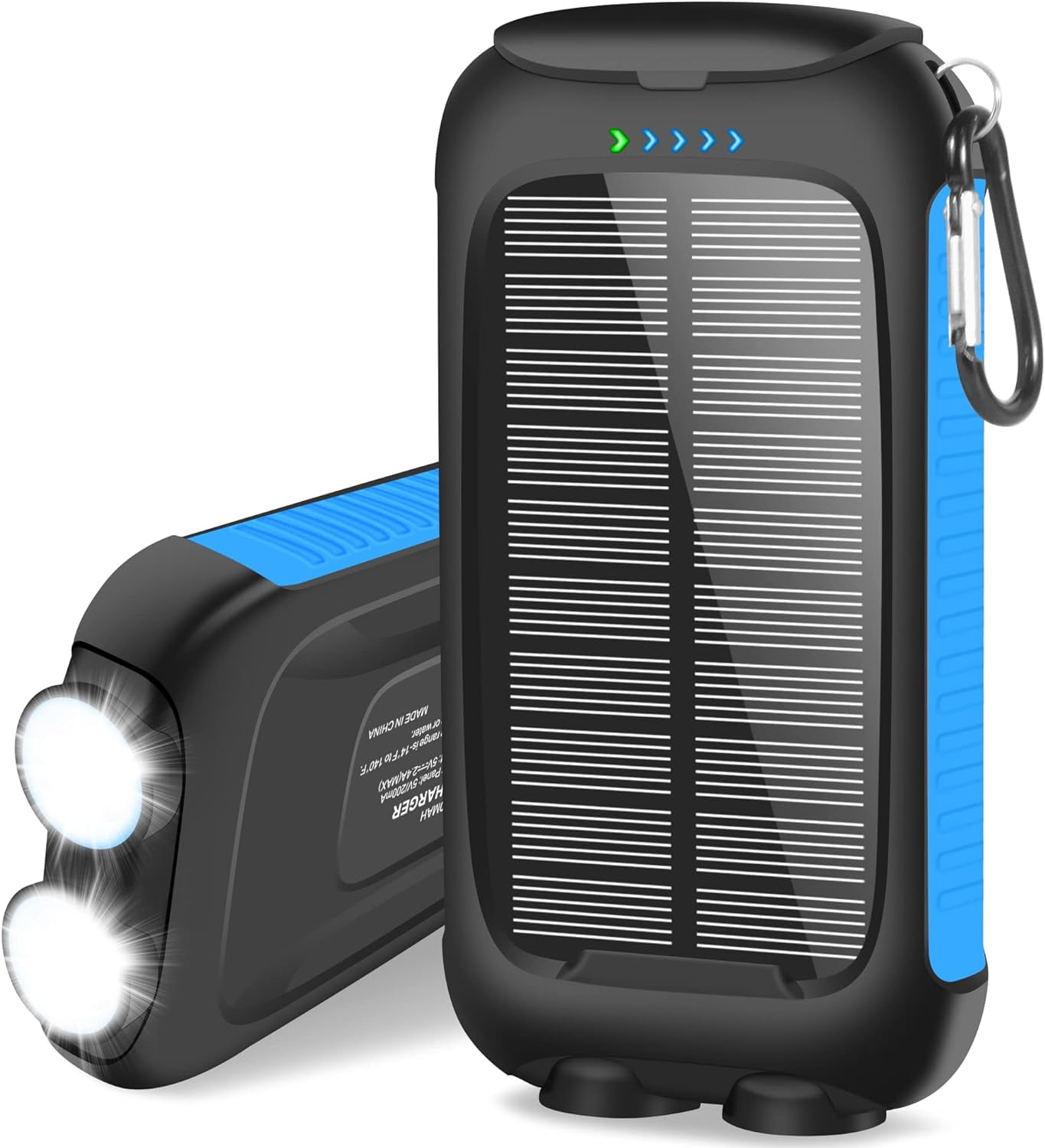 Solar Power Bank -38800mAh Waterproof Portable Solar Phone Charger with ...