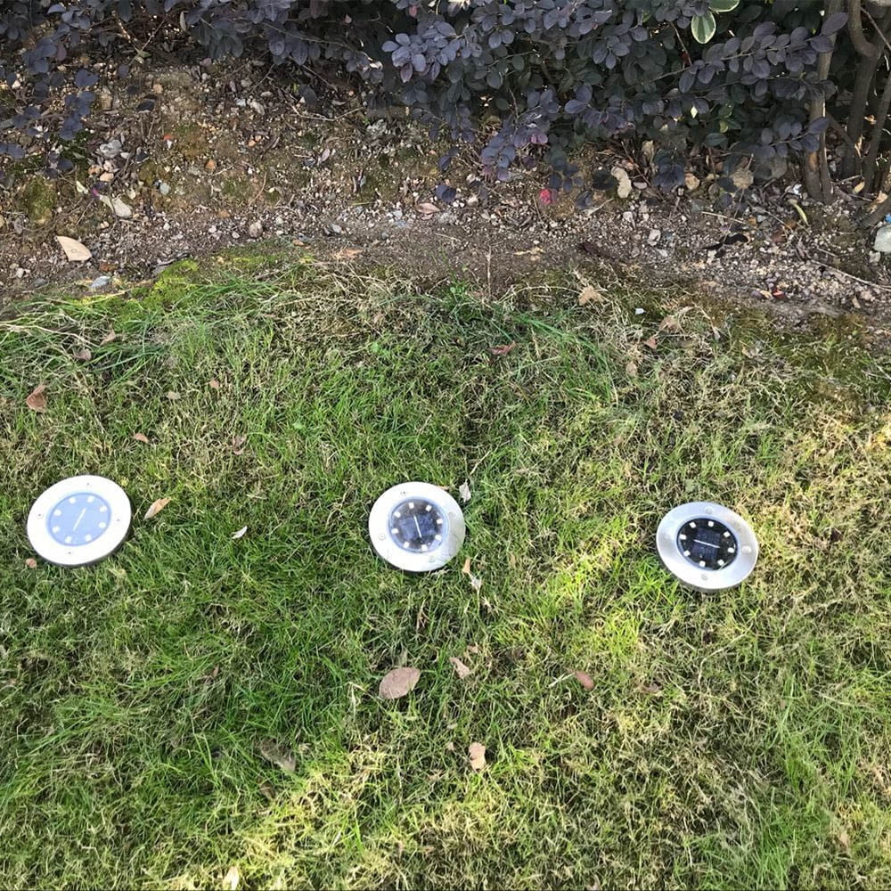 Solar Power Buried Light Under Ground Lamp Outdoor Path Way Garden ...