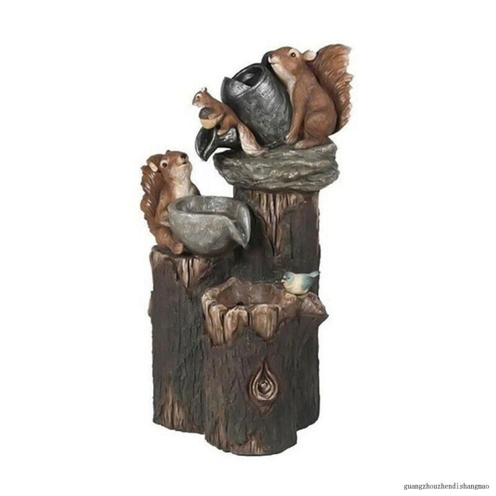 Solar Power Duck Family Garden Water Fountain Duck Statue Landscape ...