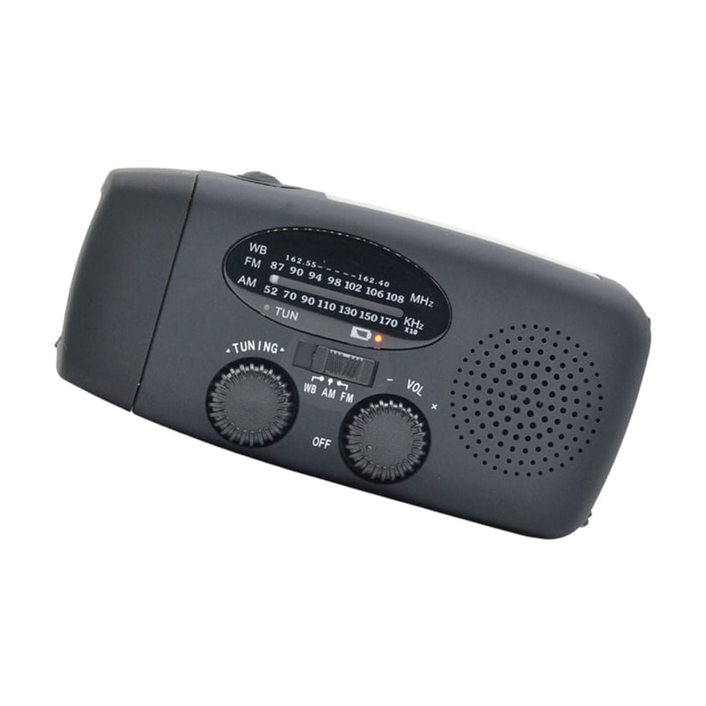 Solar Power Emergency Radio Hand Cranked Generator Weather Alert ...