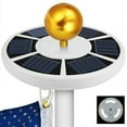 Solar Powered 42 LED Flagpole Light - Auto On/Off, Waterproof, Self ...