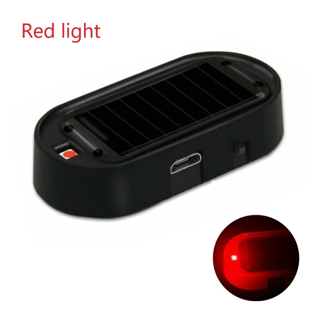 Solar Power LED Car Fake Alarm Warning Security Anti-Theft Flashing ...