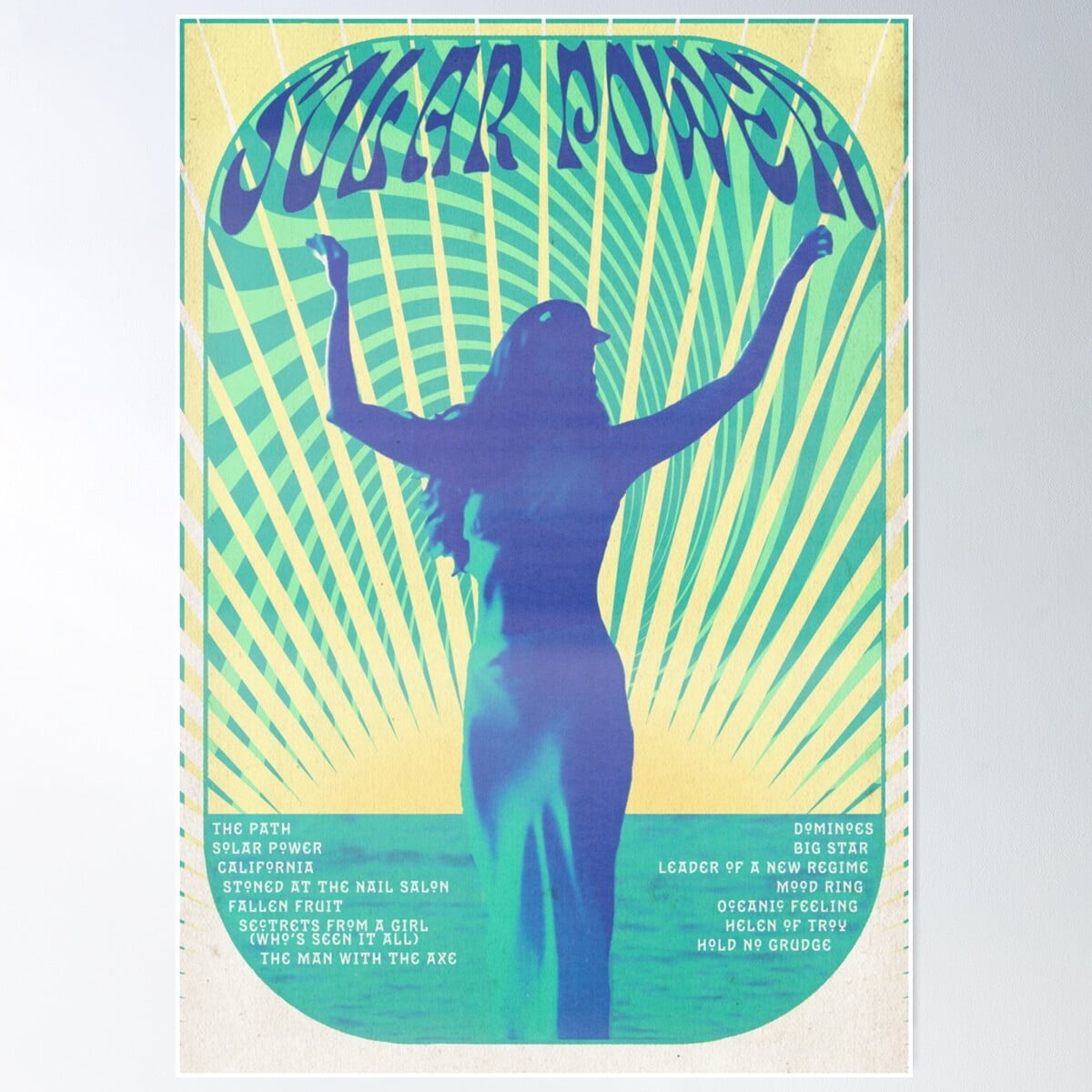 Solar Power Lorde Album Retro Tracklist Poster Wall Art, Modern Wall ...