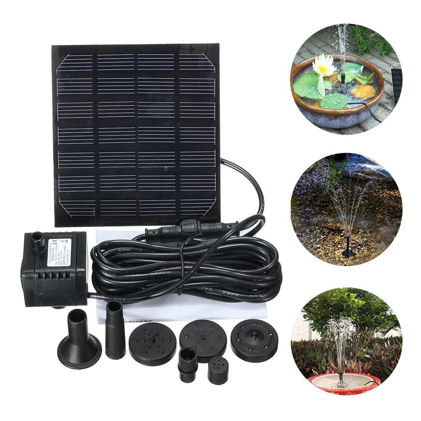 Solar Power Panel Water Pump Garden Brushless Pond Fountain Pool Water ...