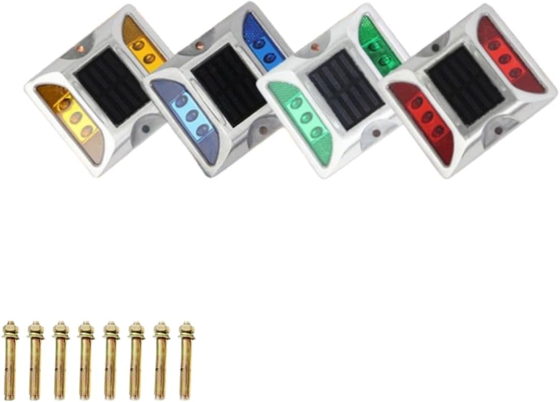 Solar Power Road Reflector Waterproof Outdoor Warning Step Lights for ...