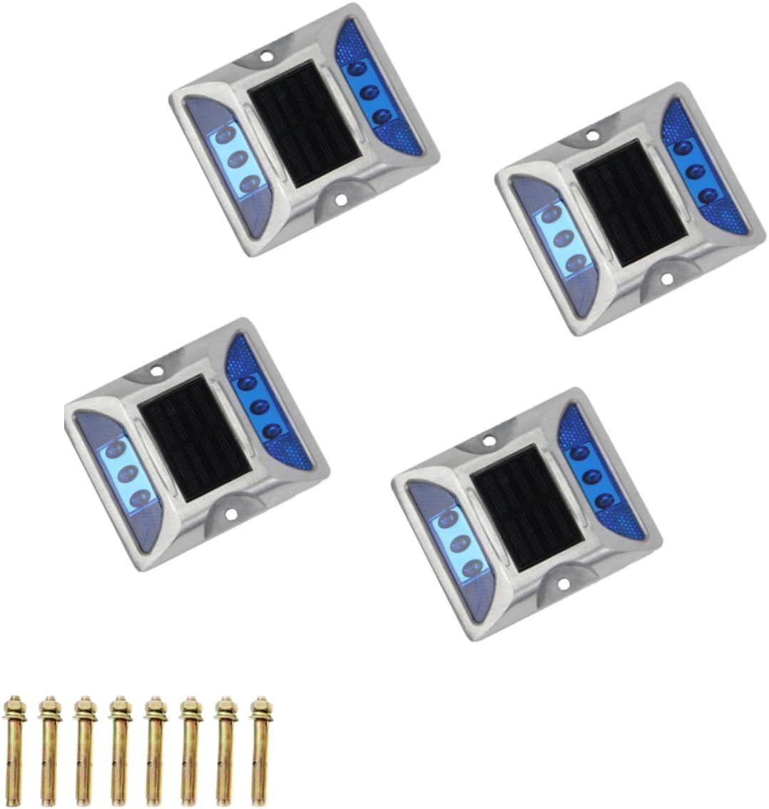 Solar Power Road Reflector Waterproof Outdoor Warning Step Lights for ...