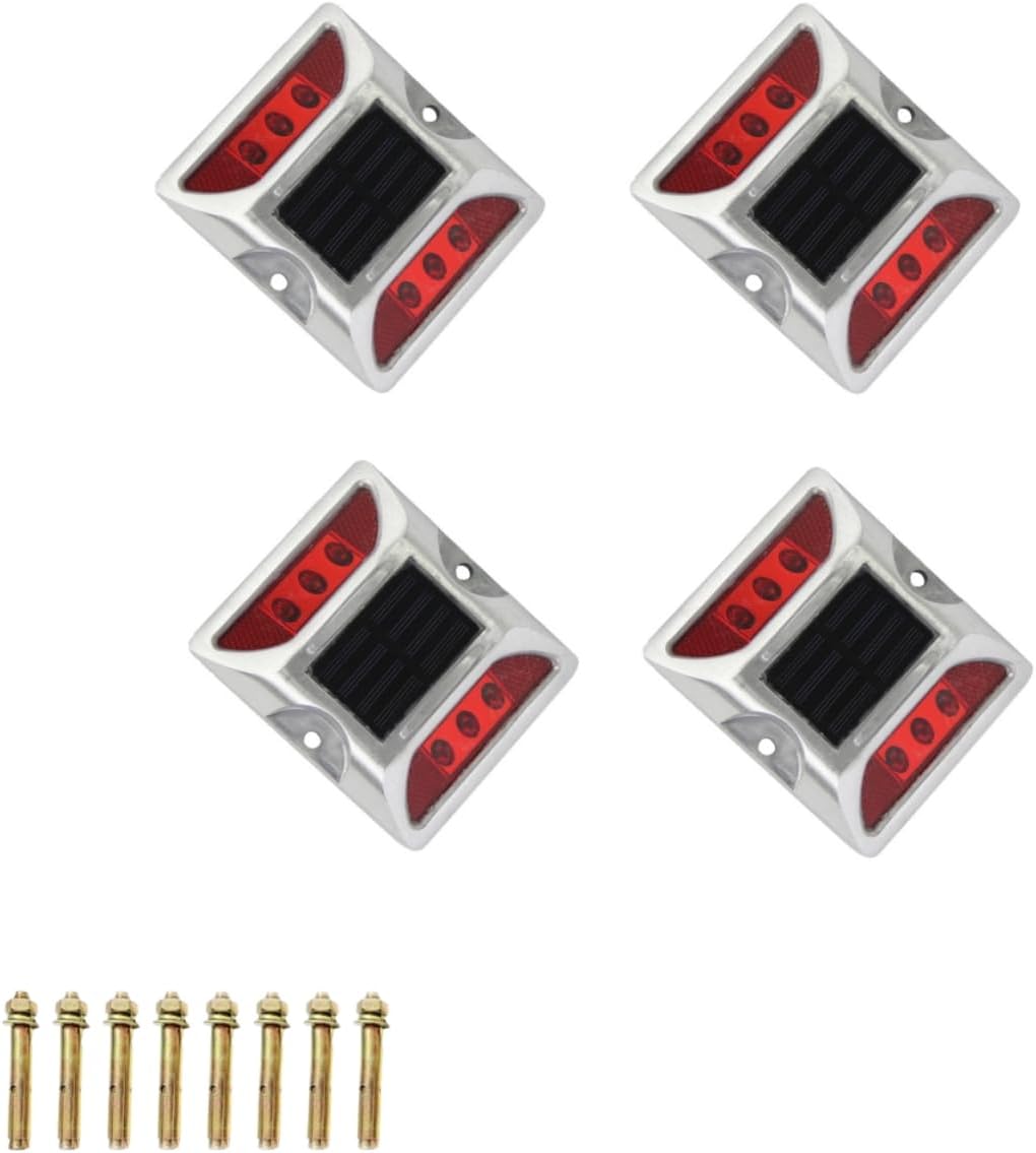 Solar Power Road Reflector Waterproof Outdoor Warning Step Lights for ...