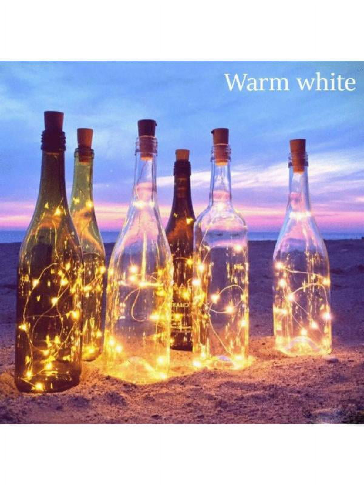Solar Powered 20 LEDs Wine Bottle Lights with Cork Fairy String Light ...
