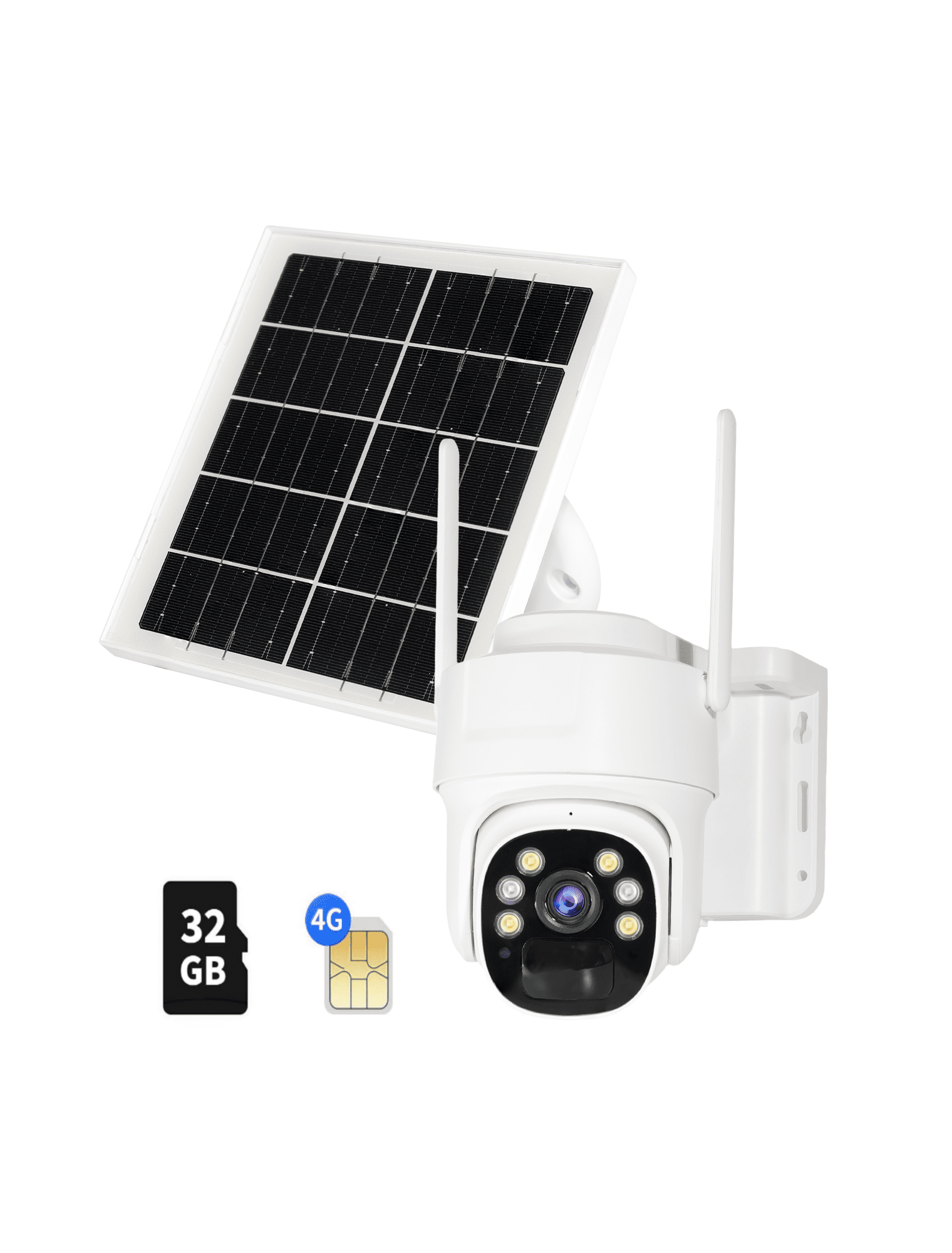 Solar-Powered 4G LTE Wireless Security Camera with 32GB SD Card & SIM ...
