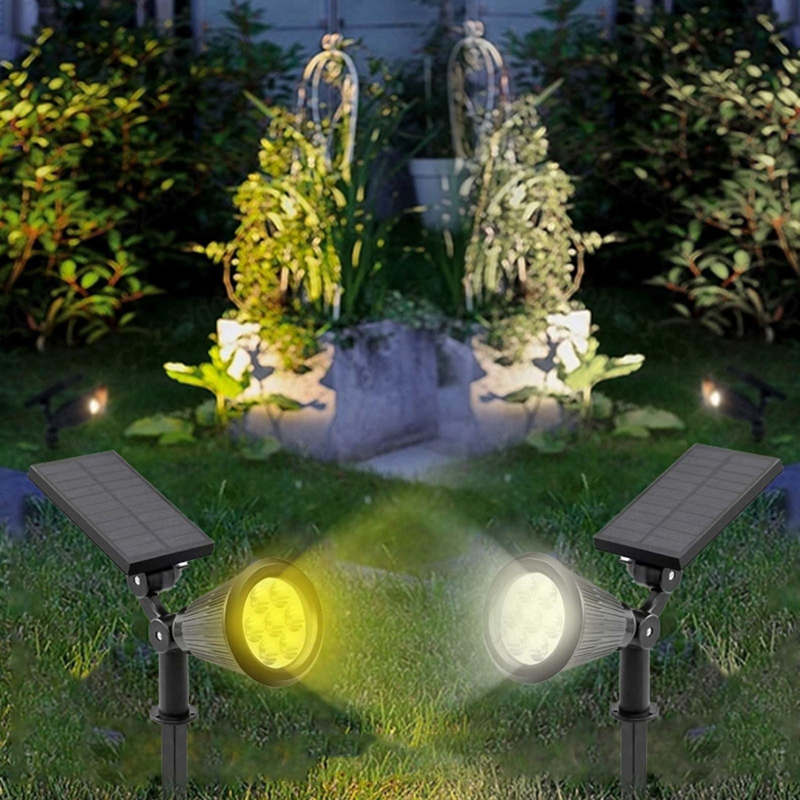 Solar Powered 7LED Outdoor Floodlight | IP65 Waterproof Garden Path ...
