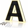 Solar Powered Address Numbers, LED Lighted House Sign for Outside ...