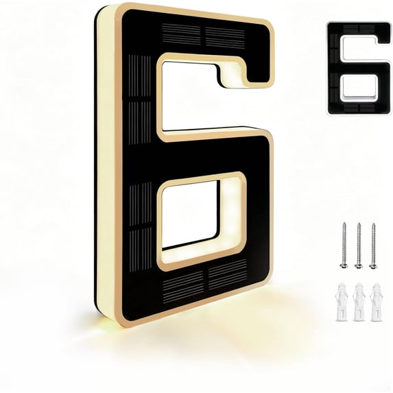 Solar Powered Address Numbers, Waterproof LED House Number Sign With 9 ...