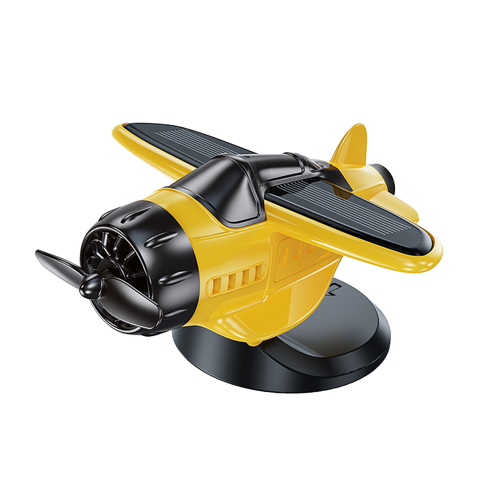 Solar Powered Airplane Car Dashboard Ornament | Rotating Propeller | No ...