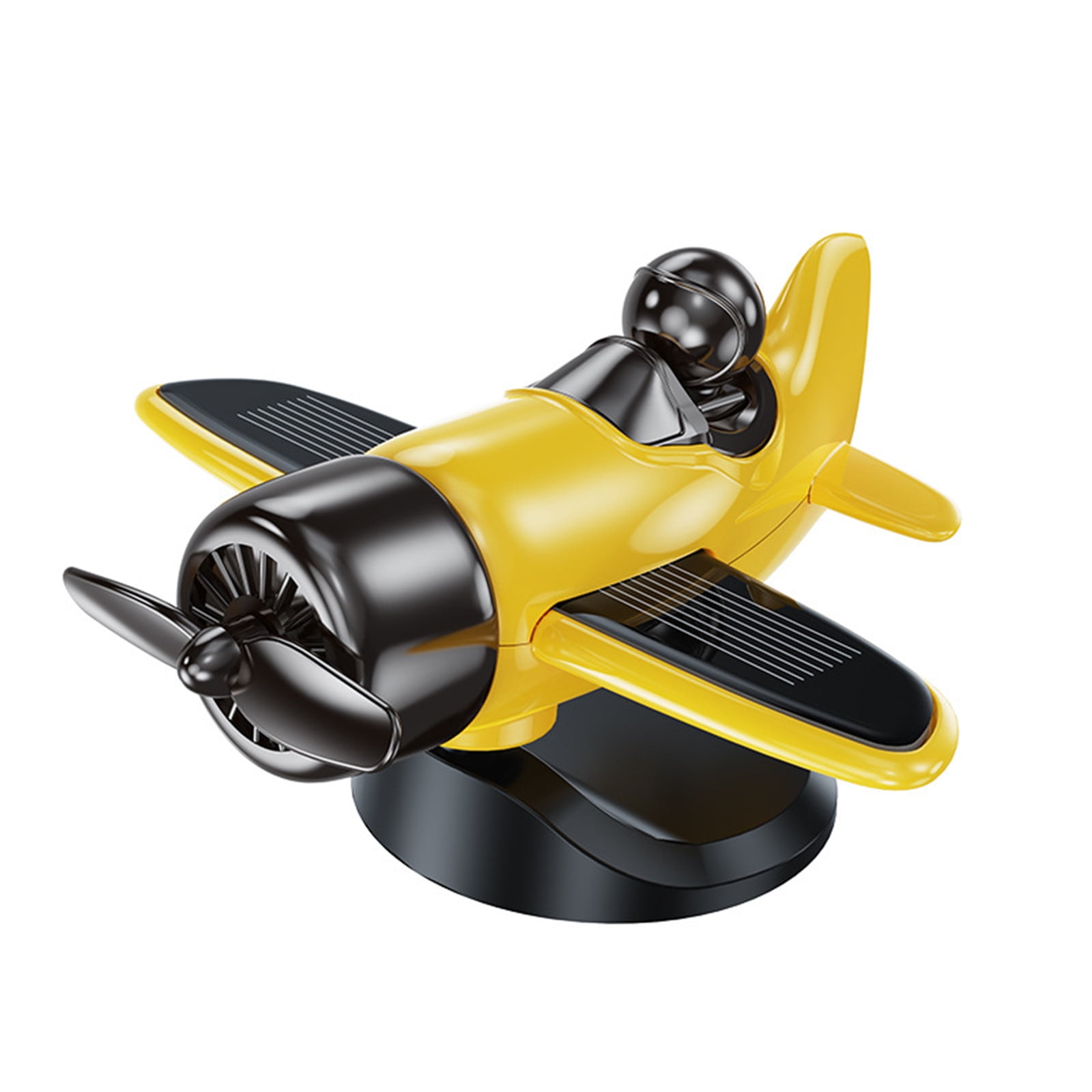Solar Powered Airplane Car Ornament, Moving Dashboard Decorations with ...