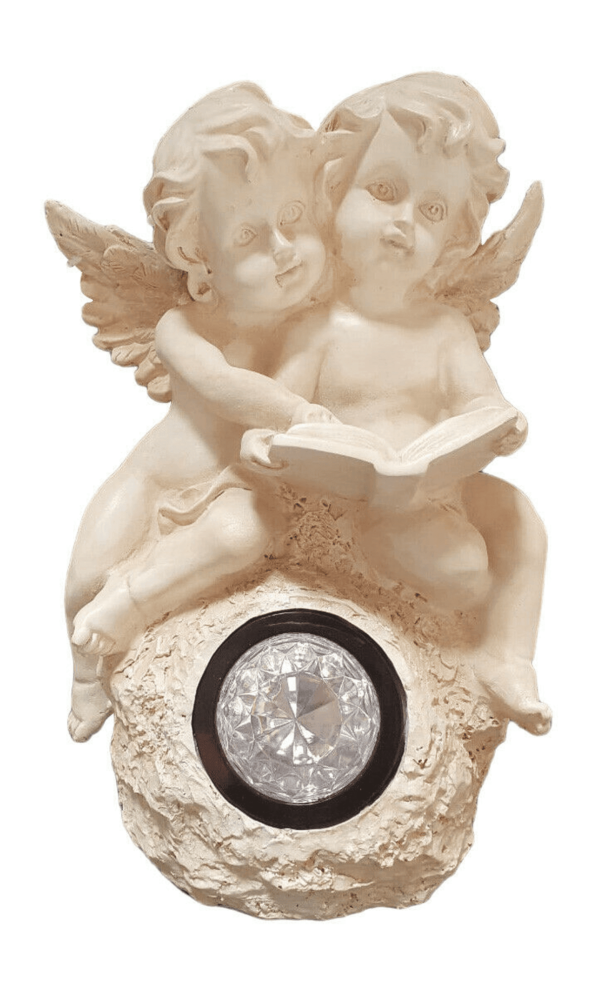 Solar Powered Angel Figurine - Serene Reading 1 - Walmart.com